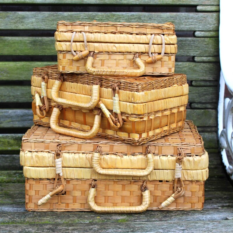 Rattan Suitcase - Etsy