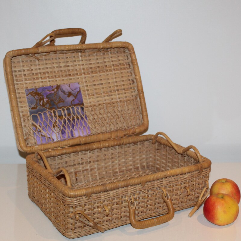 Rattan Wicker Suitcase - Etsy