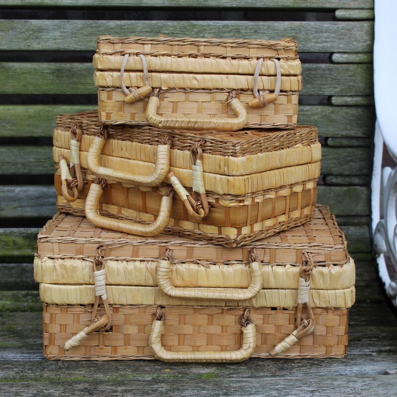 Rattan Suitcase - Etsy