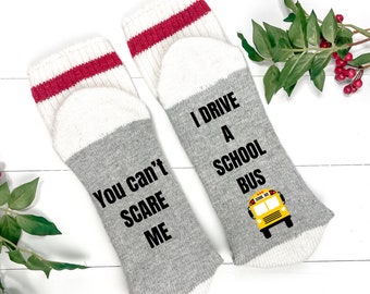 If You Can Read This ... I'm A Bus Driver off Duty word Socks Funny ...