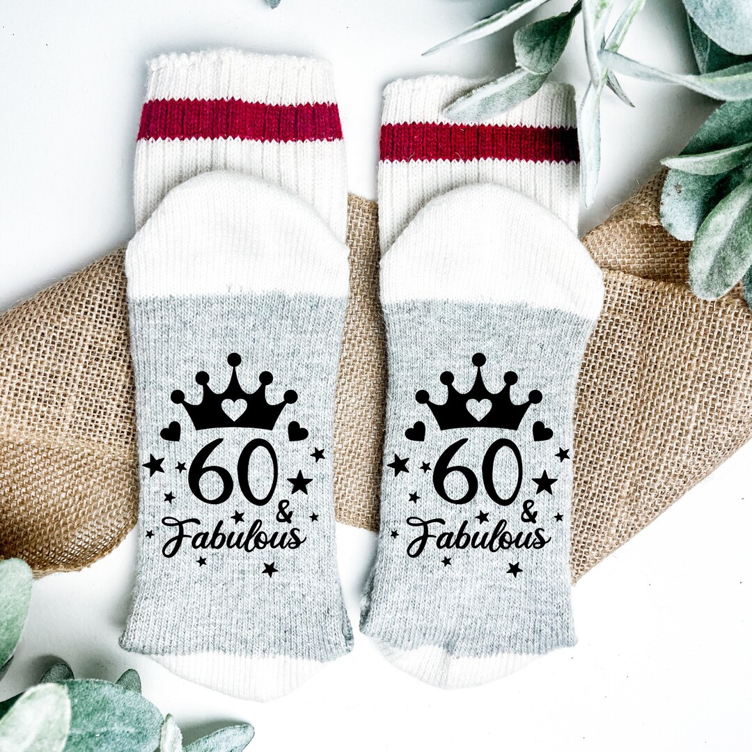 Happy 60th Birthday-60 and Fabulous Socks-60th Birthday Gift-birthday ...