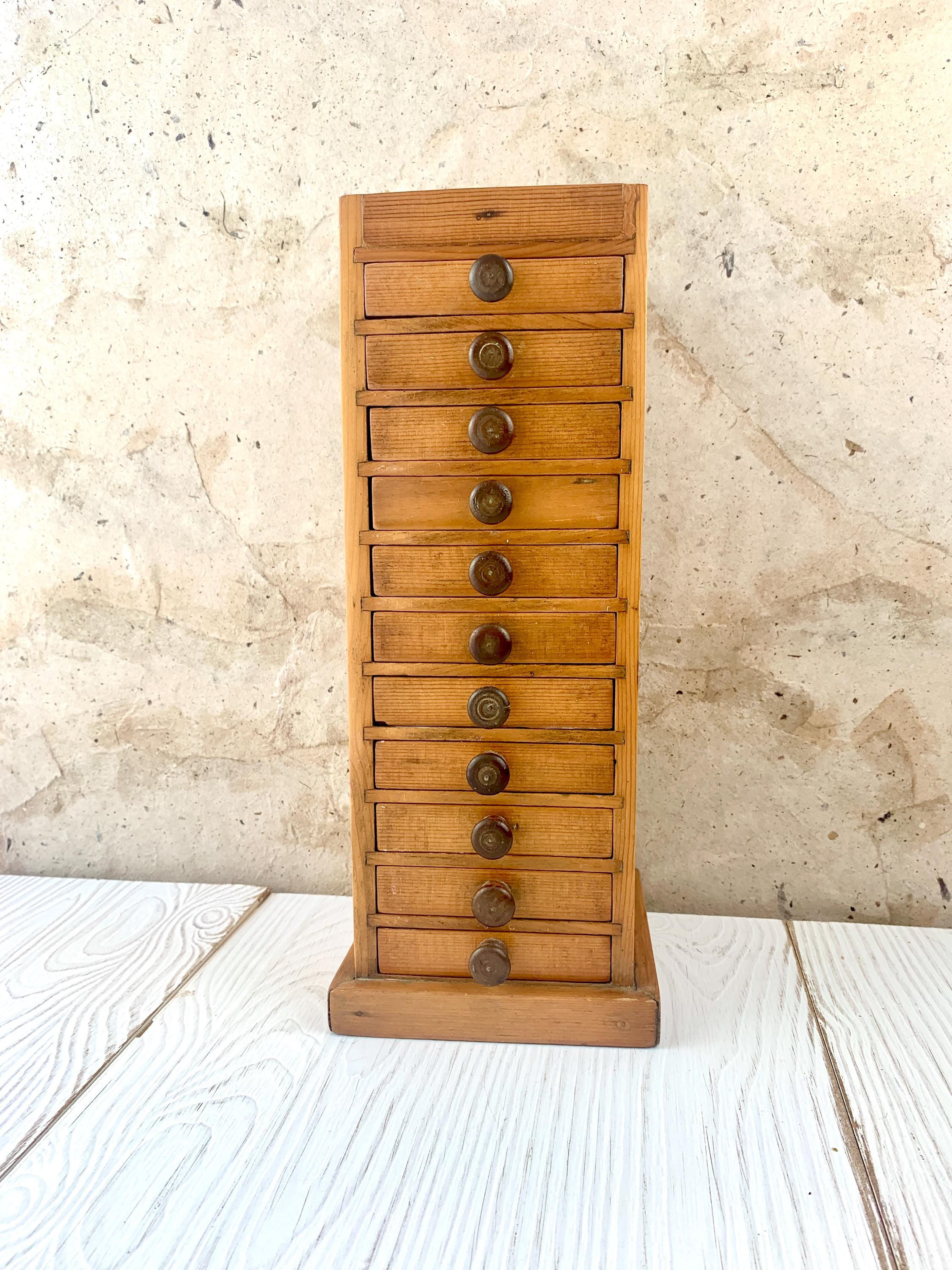 Small Wooden Drawers / Table Top Drawers / Primitive Wood Storage Boxes ...