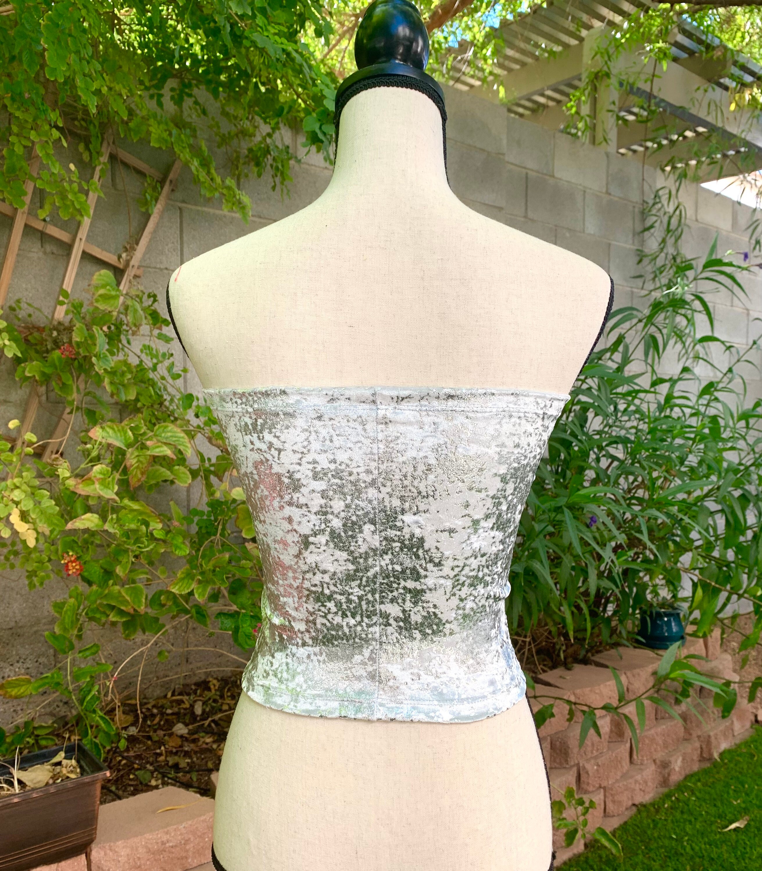 Velvet Metallic Spandex Tube Top - Etsy