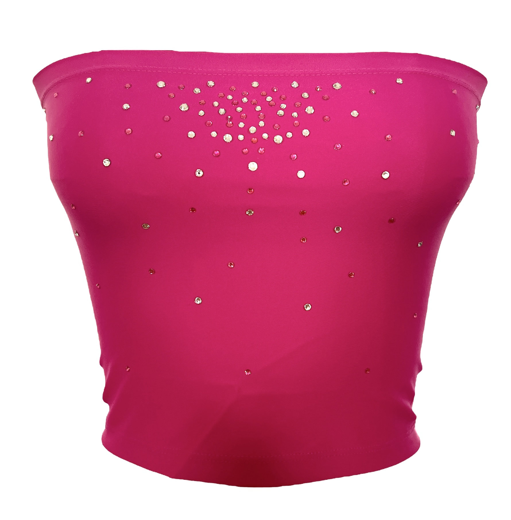 Rhinestone Design Hot Pink Tube Top - Etsy