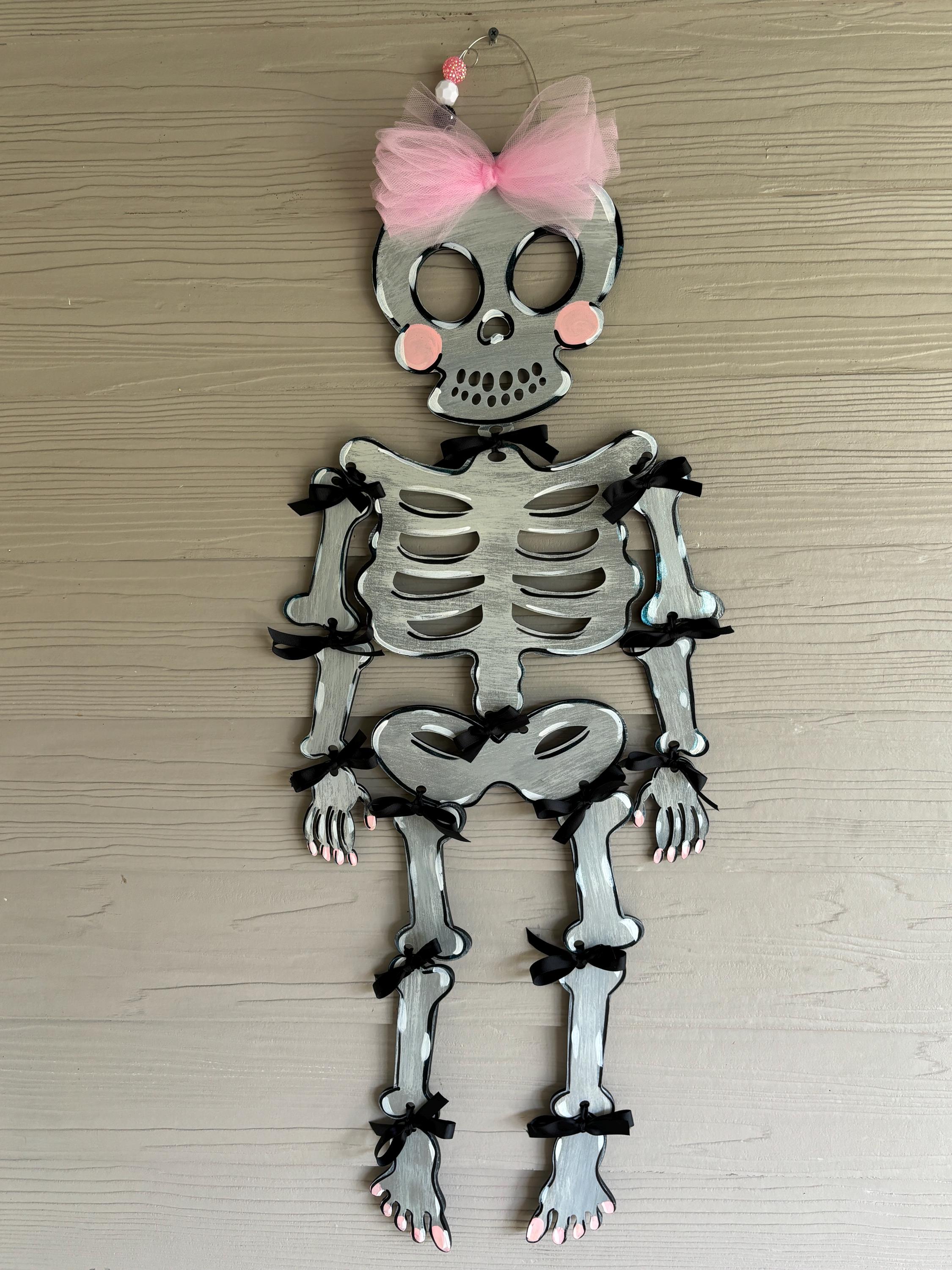 Hand Painted Skeleton Door Hanger - Halloween Porch Decor, 36 Inch - Etsy
