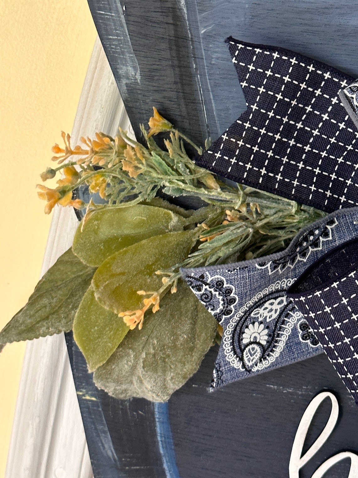 Old Blue Truck Door Hanger - Rustic Door Hanger - Farmhouse Porch ...