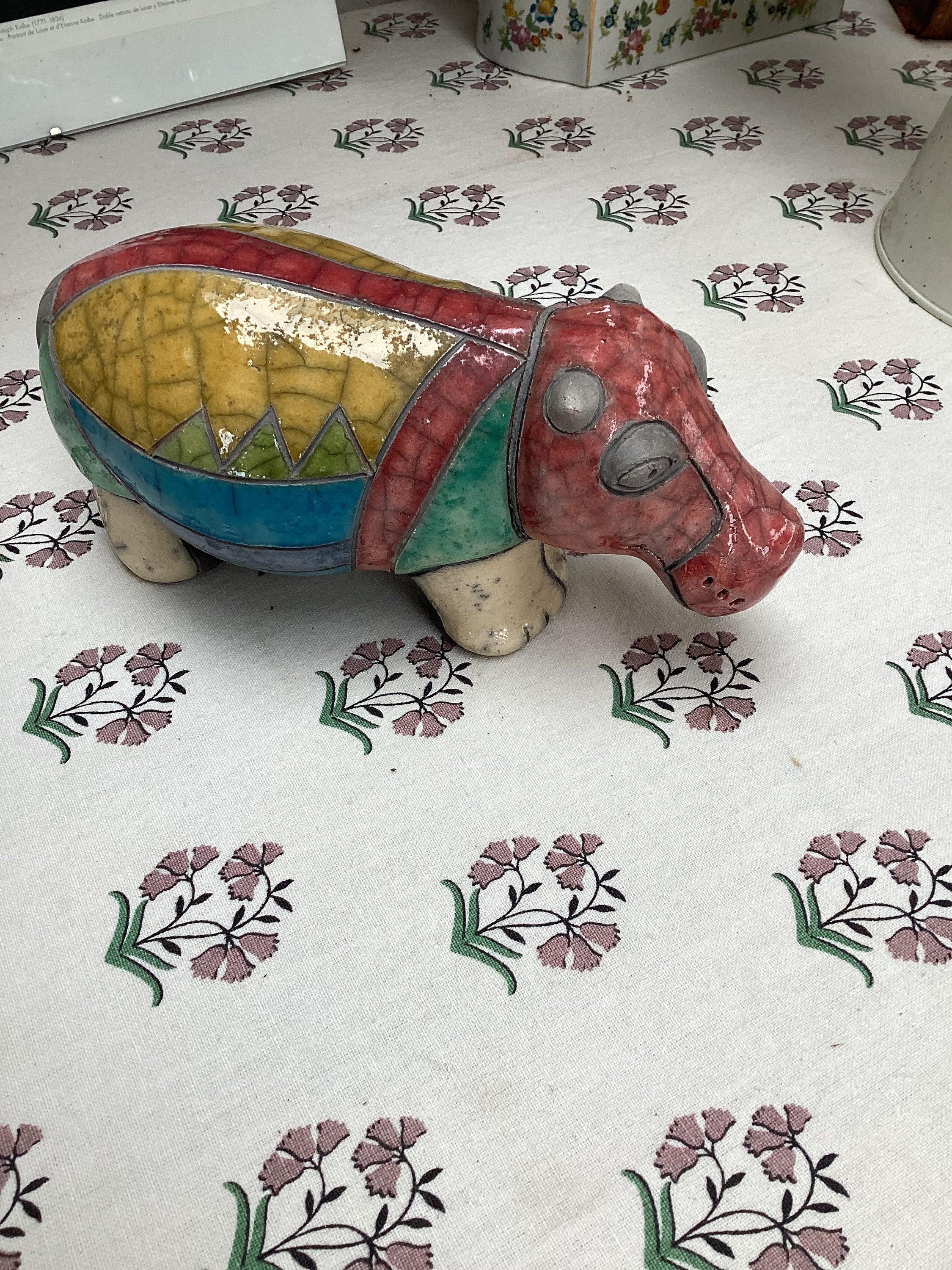 Vintage South African Raku Pottery Animals and Birds Hippo Dolphin ...