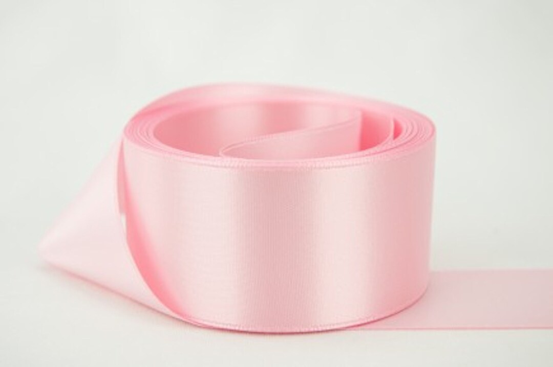 50 Yards 1.5 Inch Wide Light Pink Ribbon Double Faced Satin Ribbon - Etsy