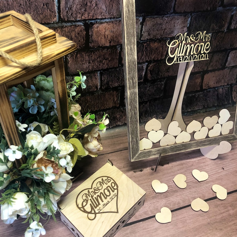 Transparent Wedding Guest Book Alternative,wood Guestbook,rustic ...