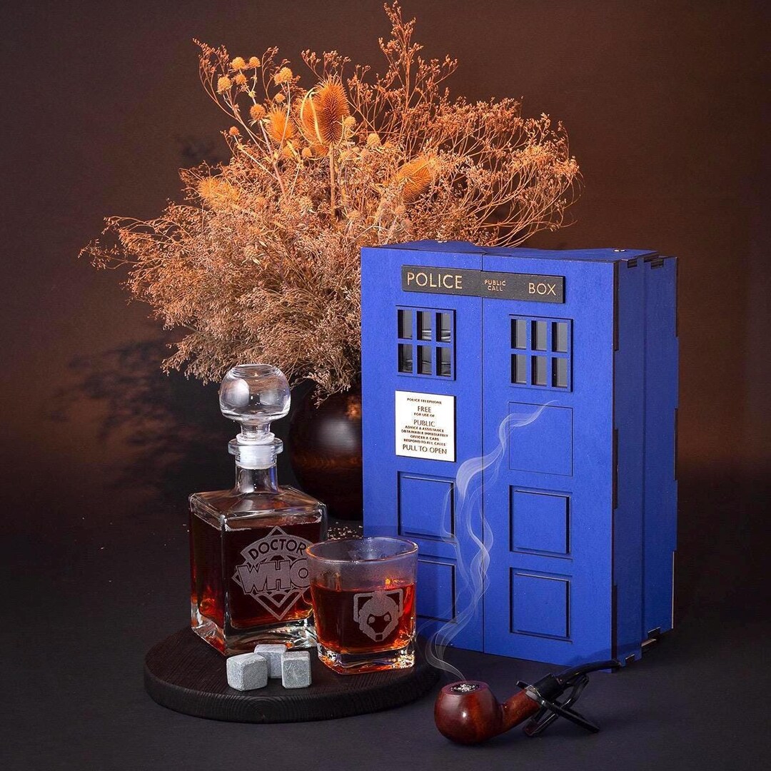 Tardis Whiskey Set Birthday Gift,doctor Who Gift for Him,doctor Who ...