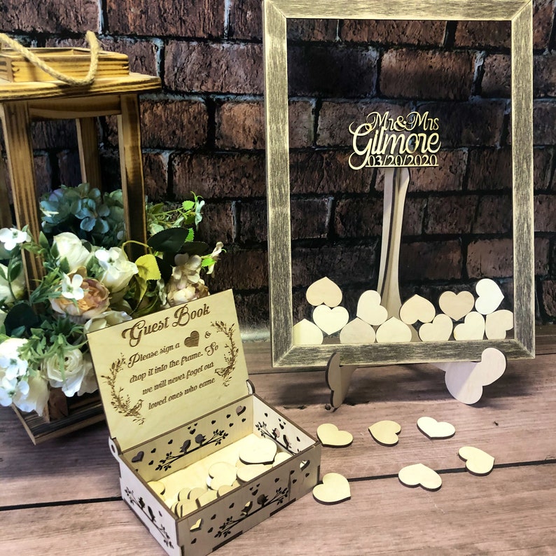 Transparent Wedding Guest Book Alternative,wood Guestbook,rustic ...