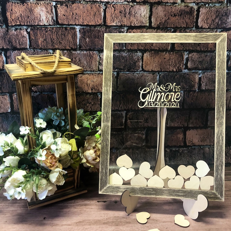 Transparent Wedding Guest Book Alternative,wood Guestbook,rustic ...