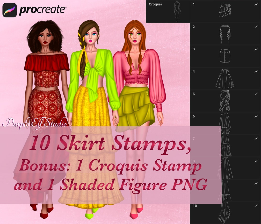 Procreate Brushes, Procreate Stamps, Procreate Clothes, Digital Brushes ...