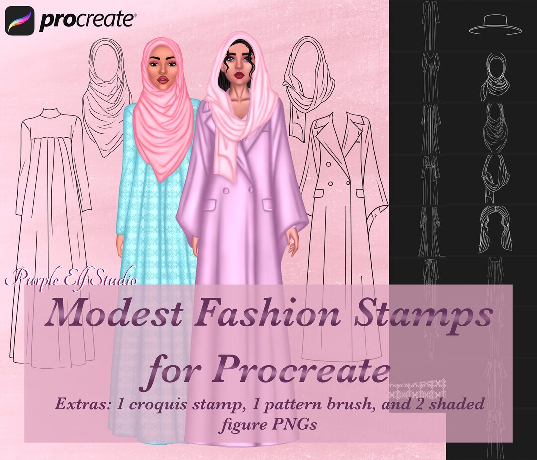 Procreate Brushes, Procreate Stamps, Procreate Clothes, Digital Brushes ...