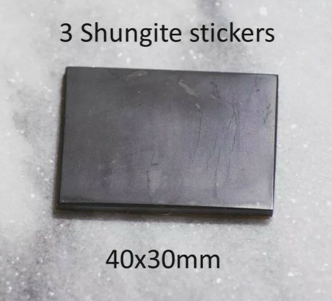 Shungite Stickers, 3 Pcs for Mobile Phone or Tablet, 4G 5G EMF ...