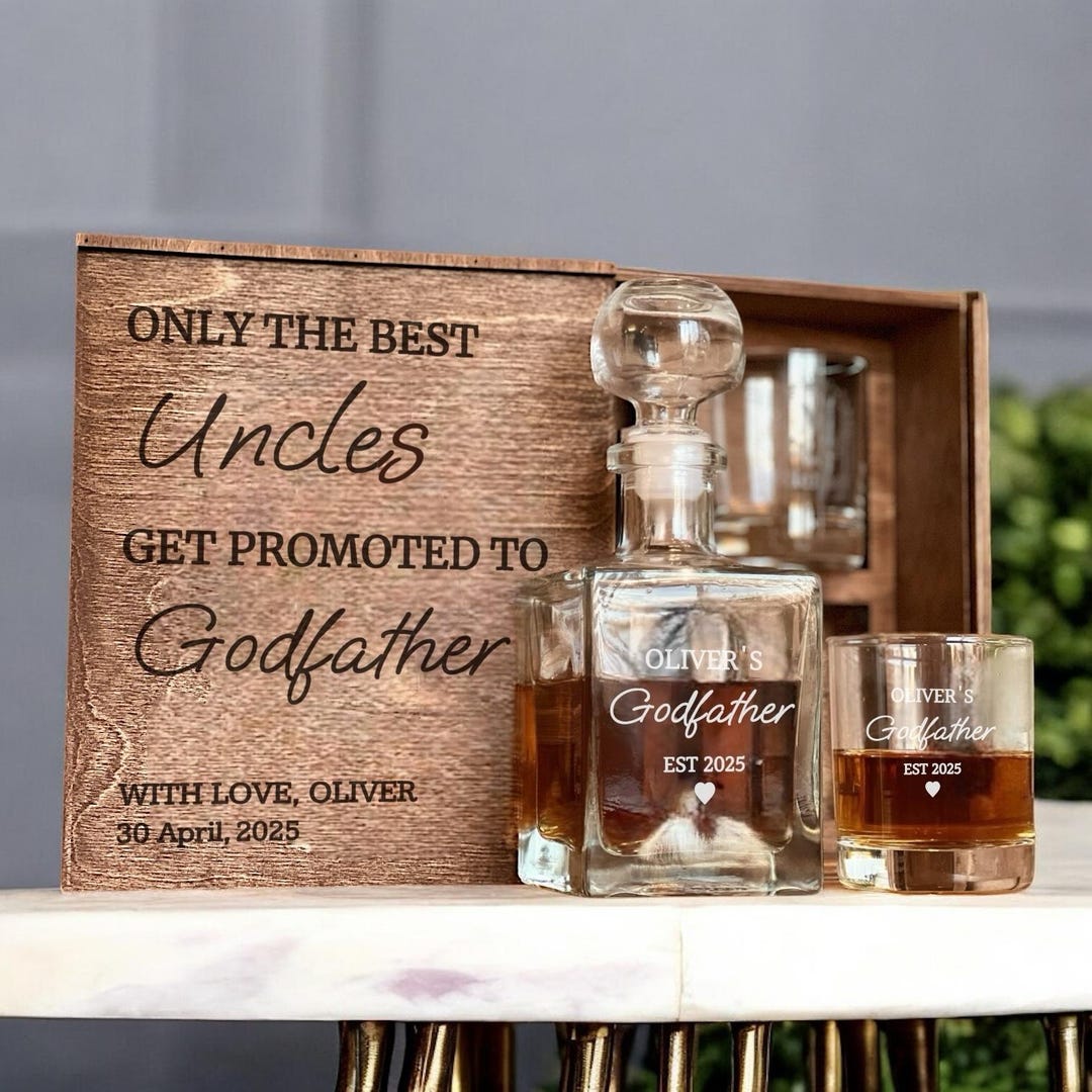 Will You Be My Godfather Proposal Box, Godfather Whiskey Decanter ...