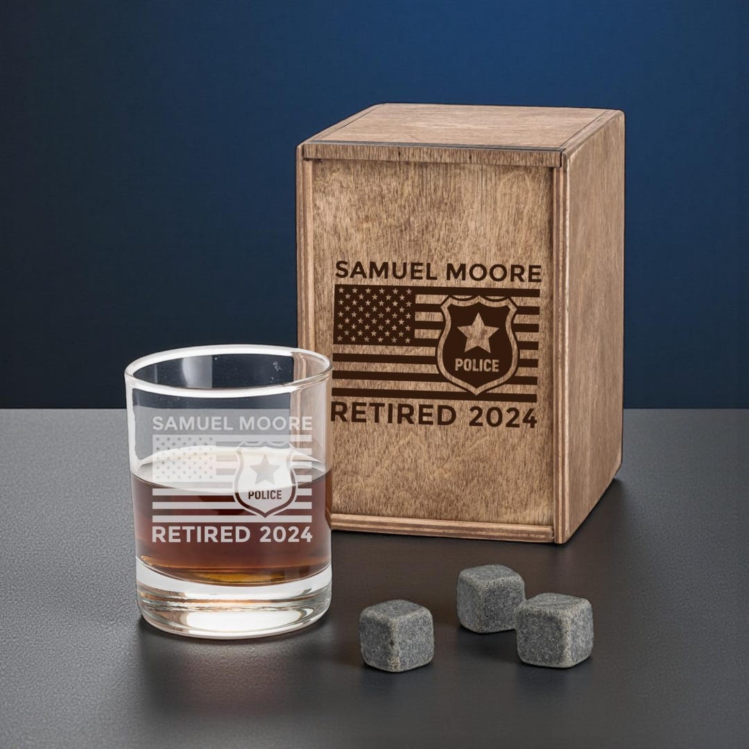 Personalized Police Officer Whiskey Decanter Set: Engraved Retirement ...
