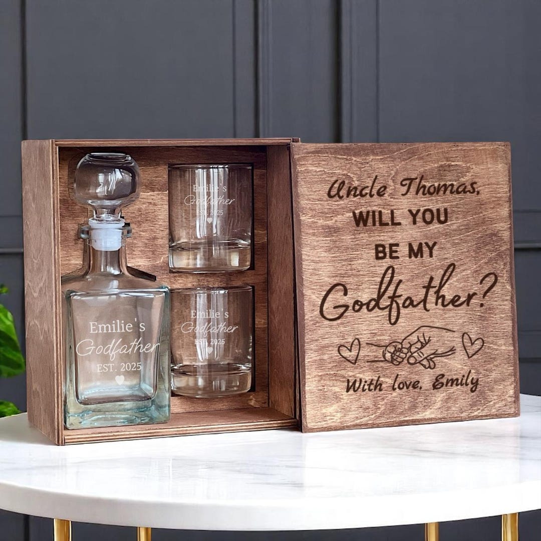 Godfather Proposal Whiskey Decanter Set, Godfather Proposal Gift Box ...