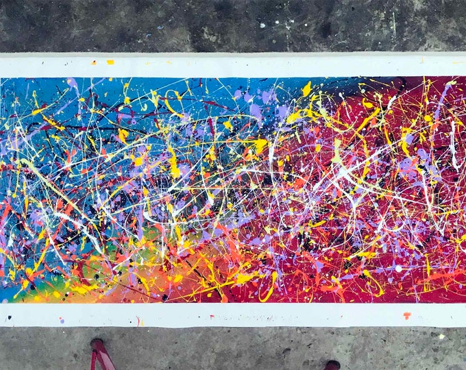 Jackson Pollock Style Painting.large Wall Art .72. - Etsy