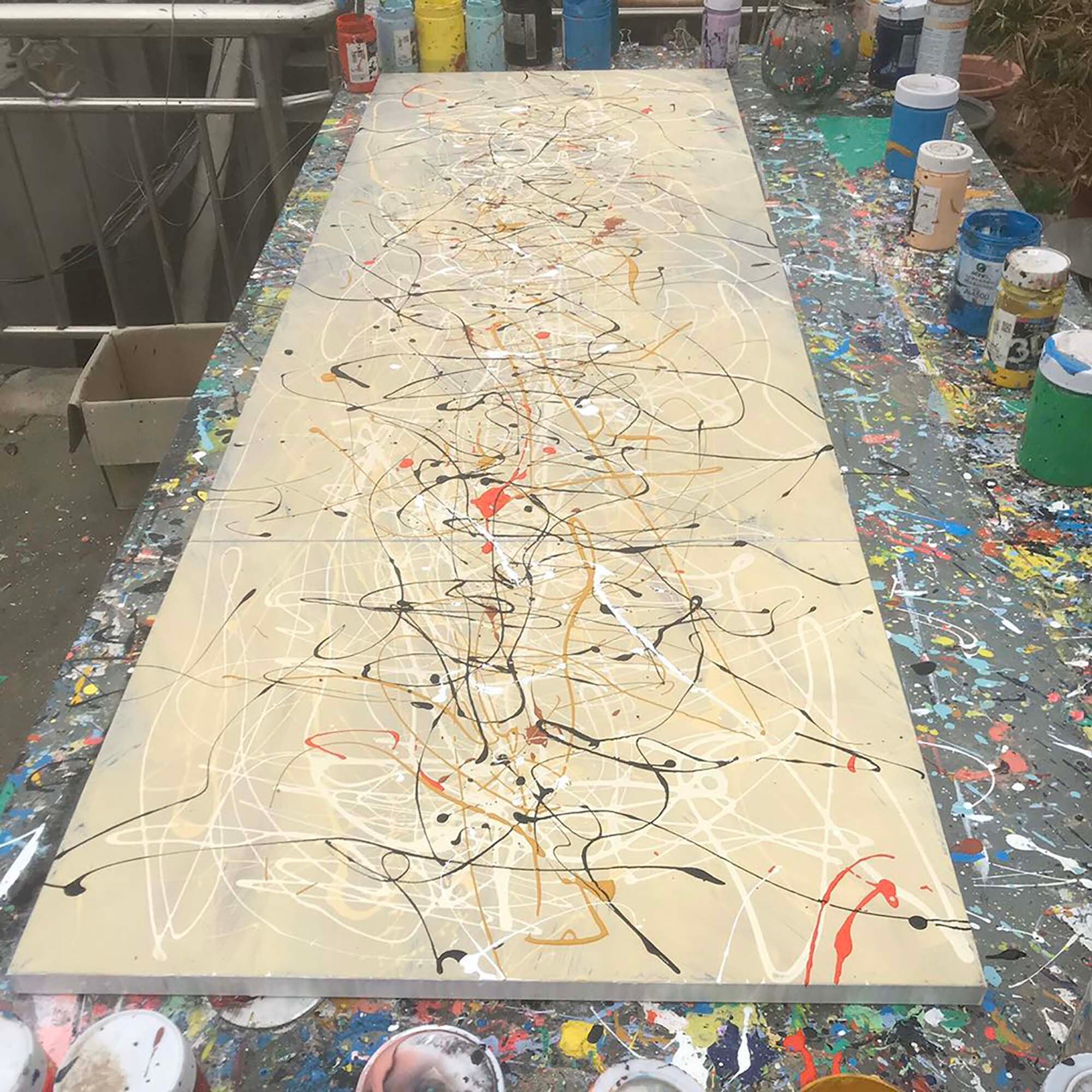 Abstract Drip Style Painting on Canvas. Original Abstract Wall - Etsy