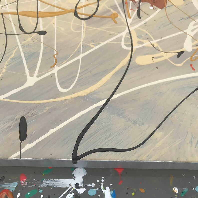 Abstract Drip Style Painting on Canvas. Original Abstract Wall - Etsy