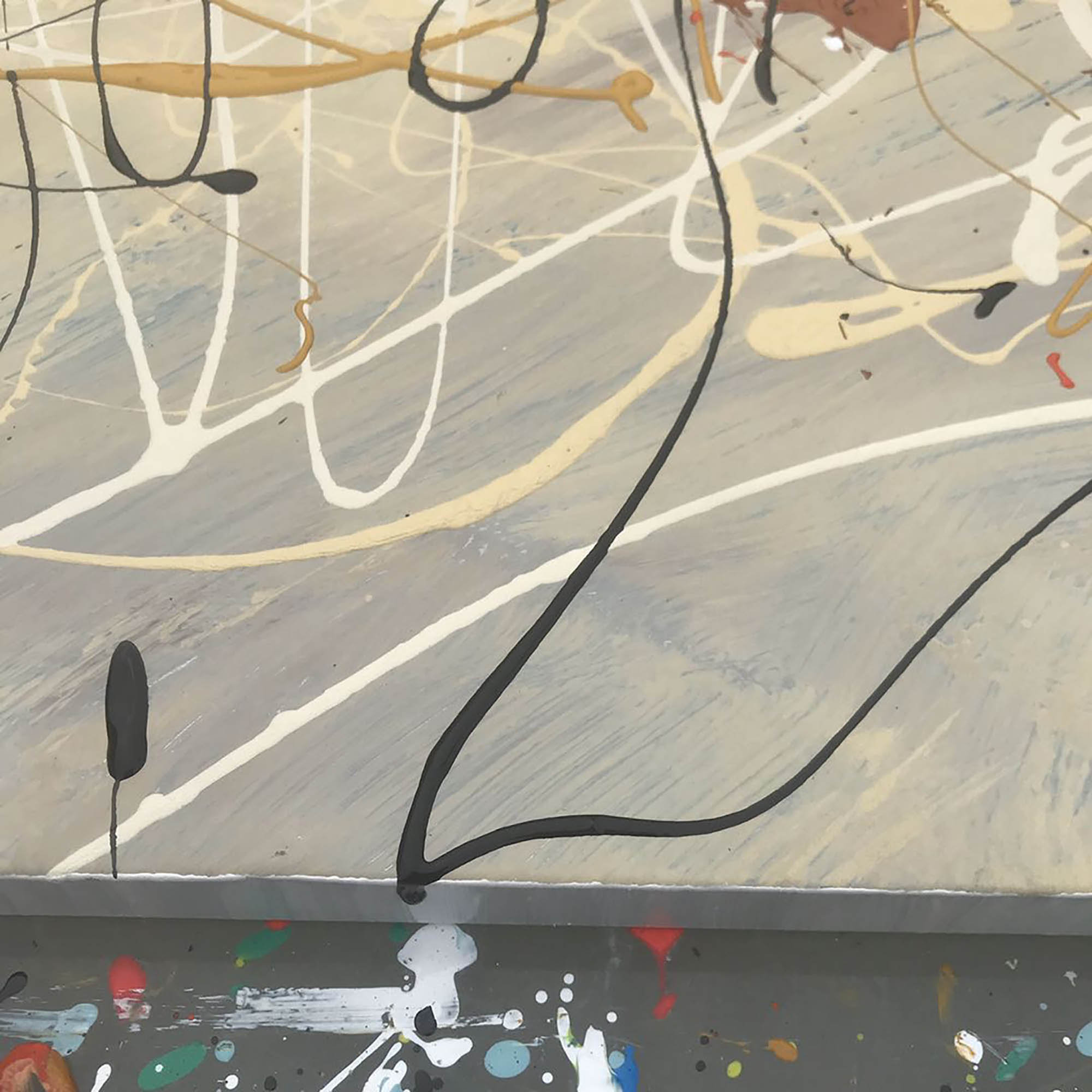 Abstract Drip Style Painting on Canvas. Original Abstract Wall - Etsy