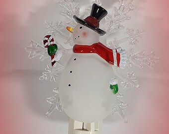 Snowman Night Light - Etsy