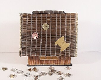 House Shaped Sewing Basket - Etsy