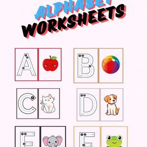 Alphabet Tracking Letters | Instant Download | Preschool & Kindergarten ...