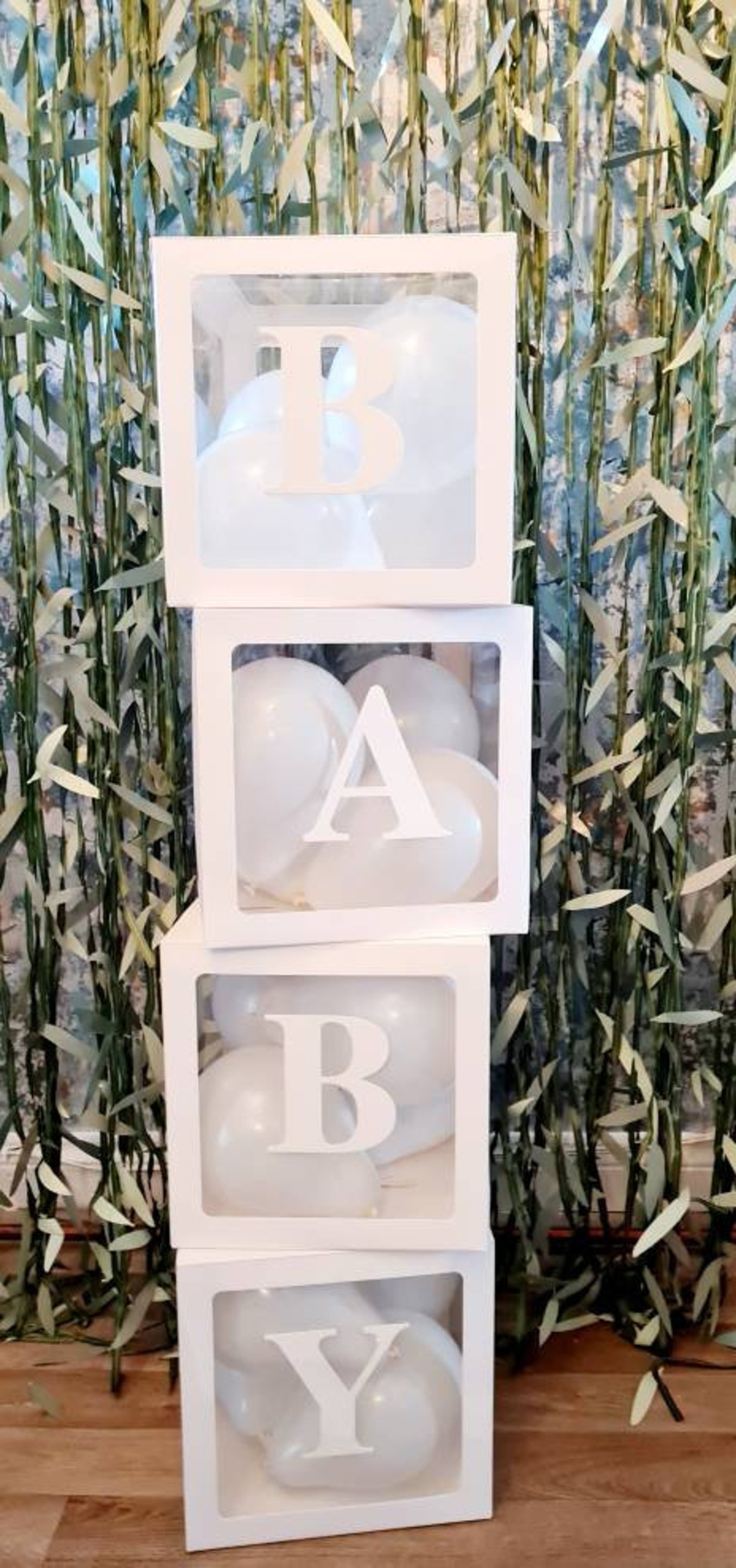 Baby Cube Boxes Balloon Box Baby Shower Blocks Baby Shower Decor - Etsy.de