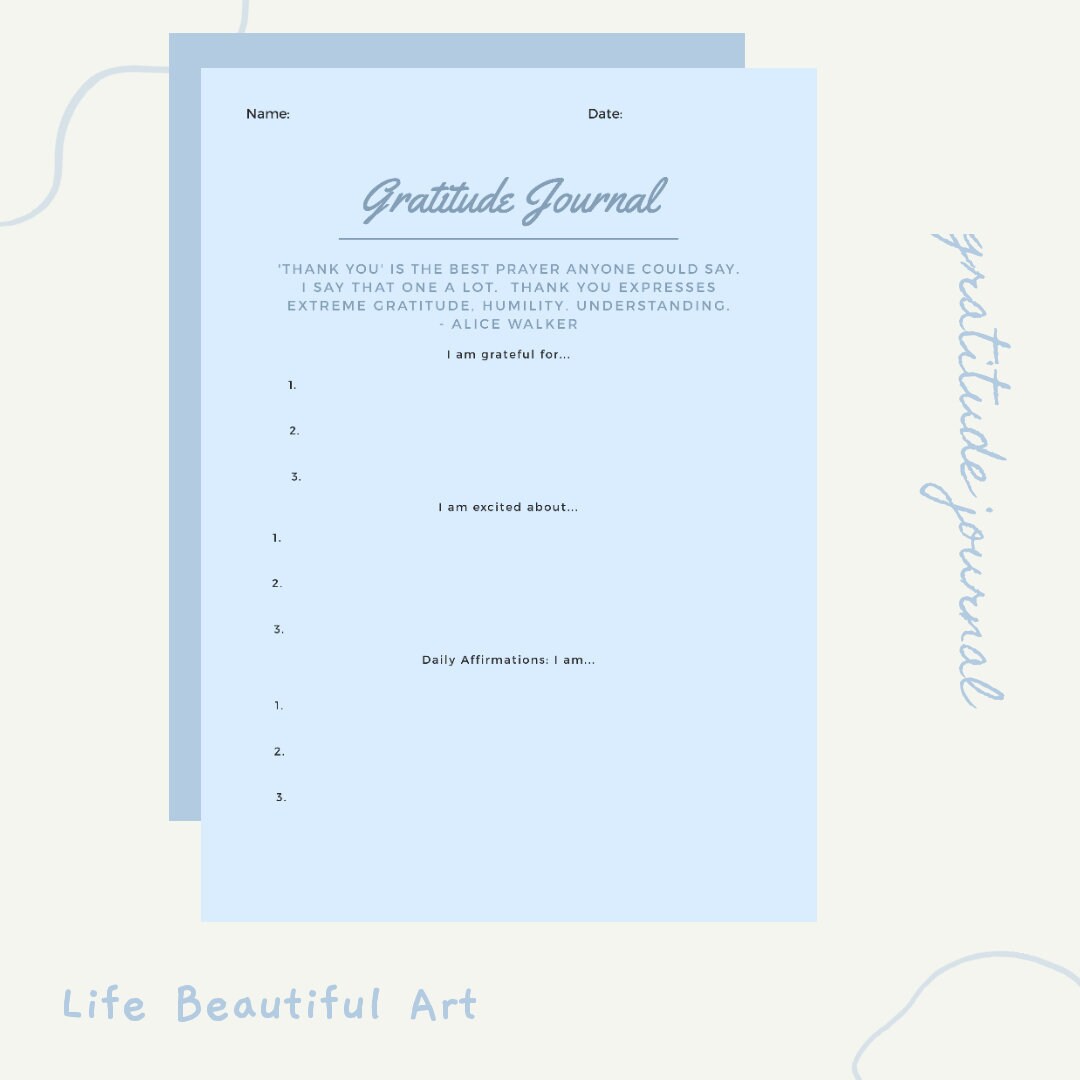 Daily Gratitude Journal - Etsy