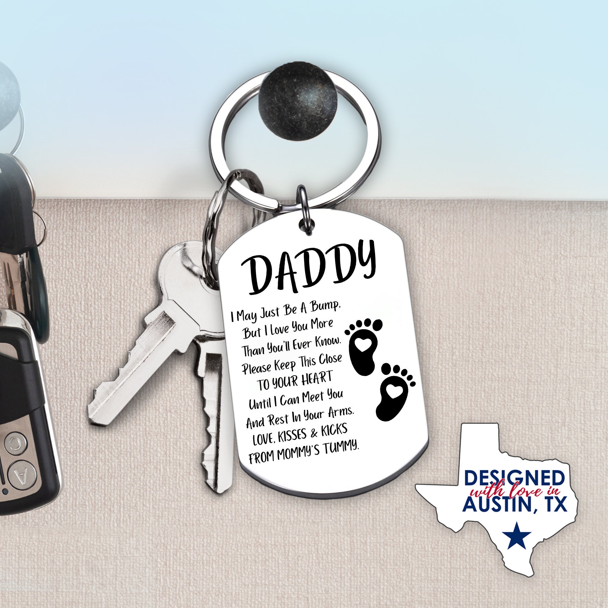New Dad Keychain, New Dad Gifts for Men After Birth, First Time Dad ...