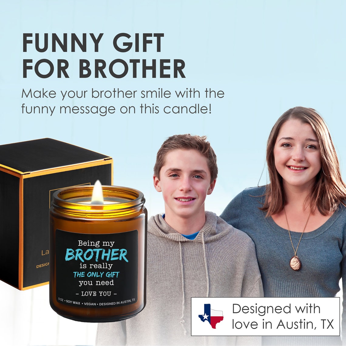 Being My Brother is the Only Gift You Need Candle Funny - Etsy