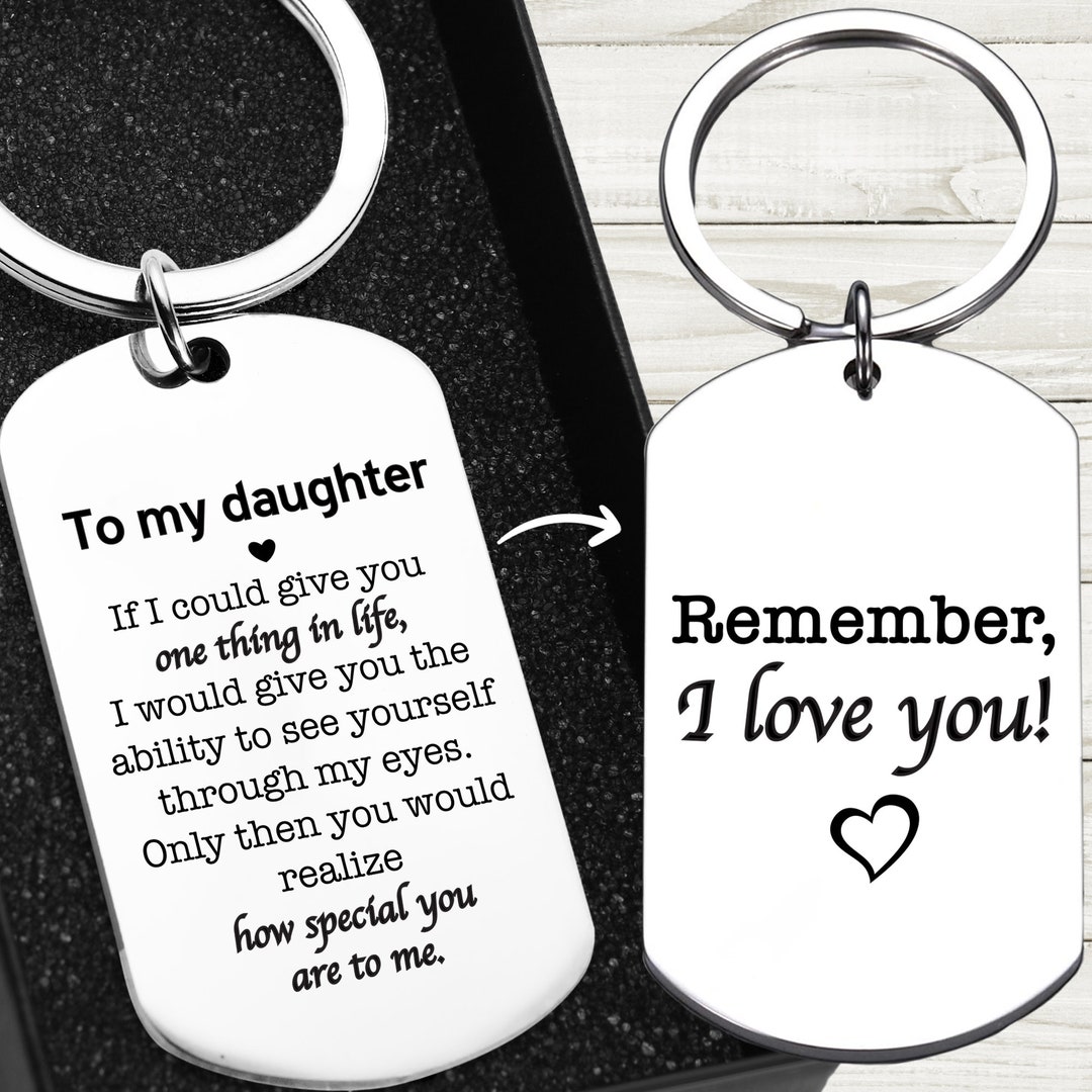 To My Daughter Keychain, to My Daughter Gifts, I Love You Daughter ...