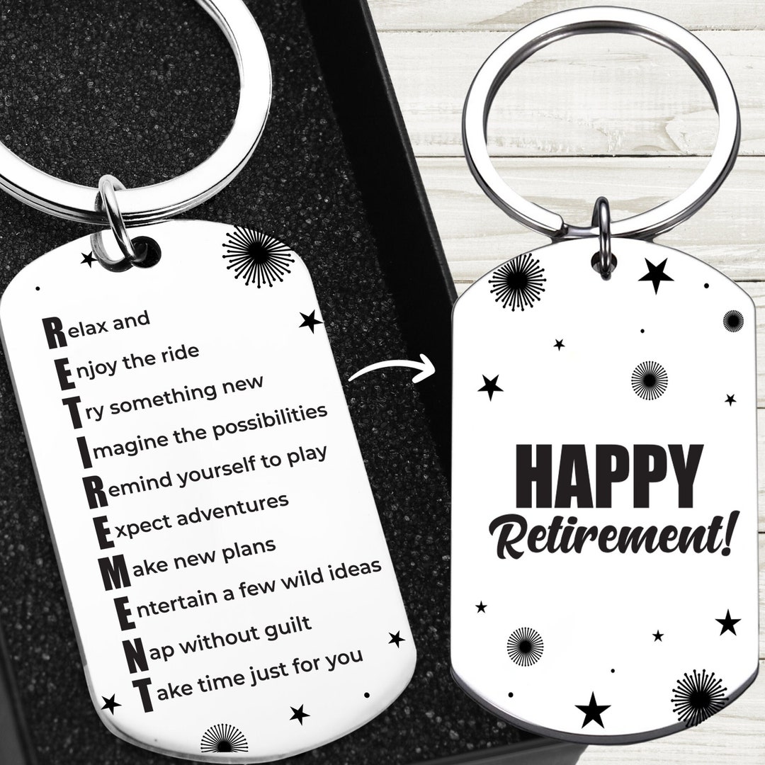 Happy Retirement Keychain, Best Retirement Gifts for Women and Men ...