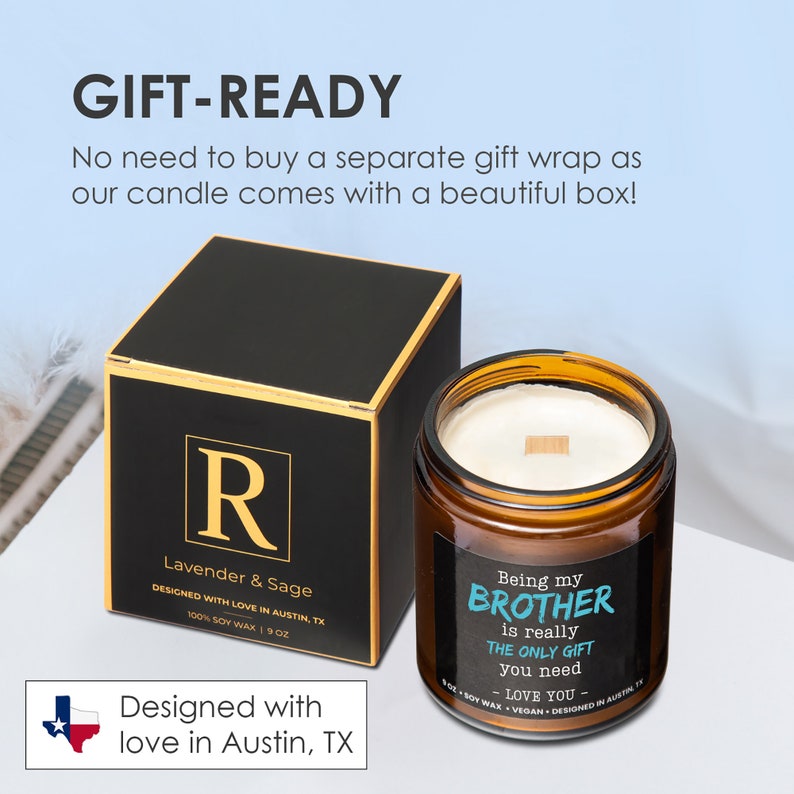Being My Brother is the Only Gift You Need Candle, Funny Brother Gifts ...