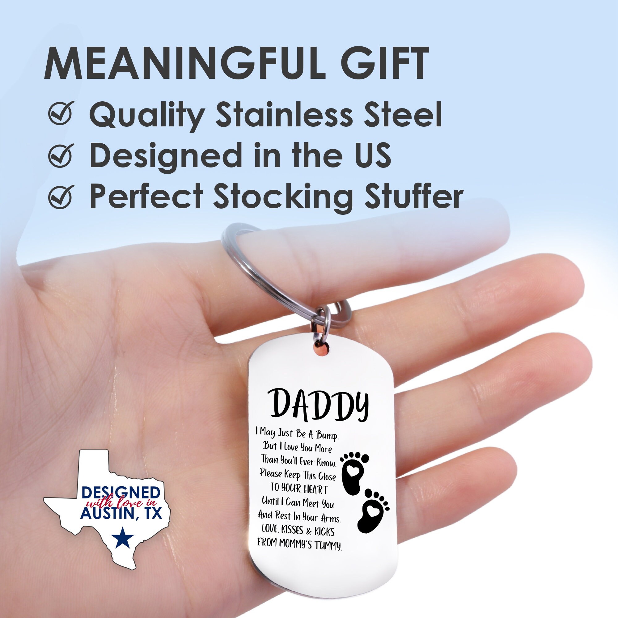 New Dad Keychain, New Dad Gifts for Men After Birth, First Time Dad ...