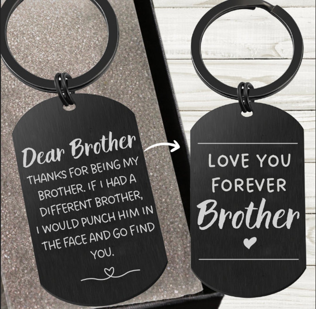 Funny Brother Keychain, Sister to Brother Gift, Unique Funny Birthday ...