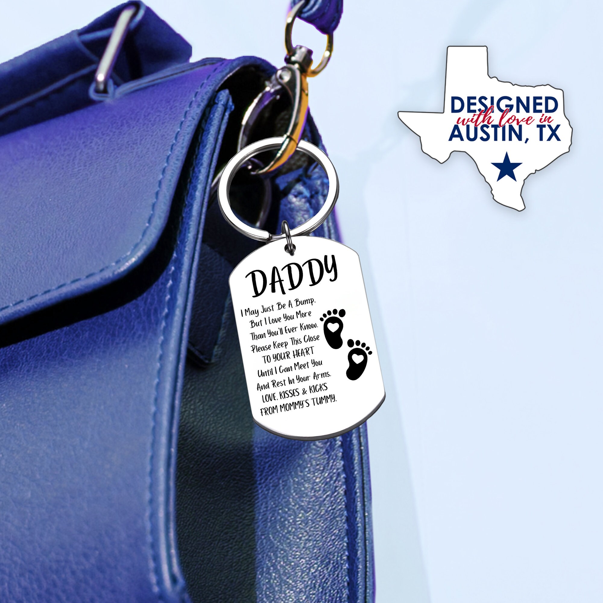 New Dad Keychain, New Dad Gifts for Men After Birth, First Time Dad ...