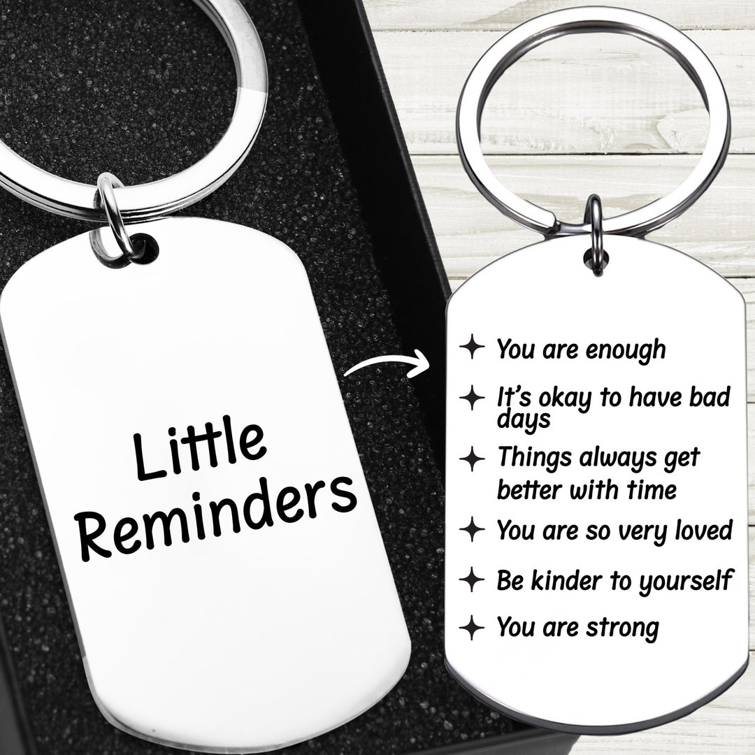 Little Reminders Keychain, Mental Health Gifts, You Are Enough ...