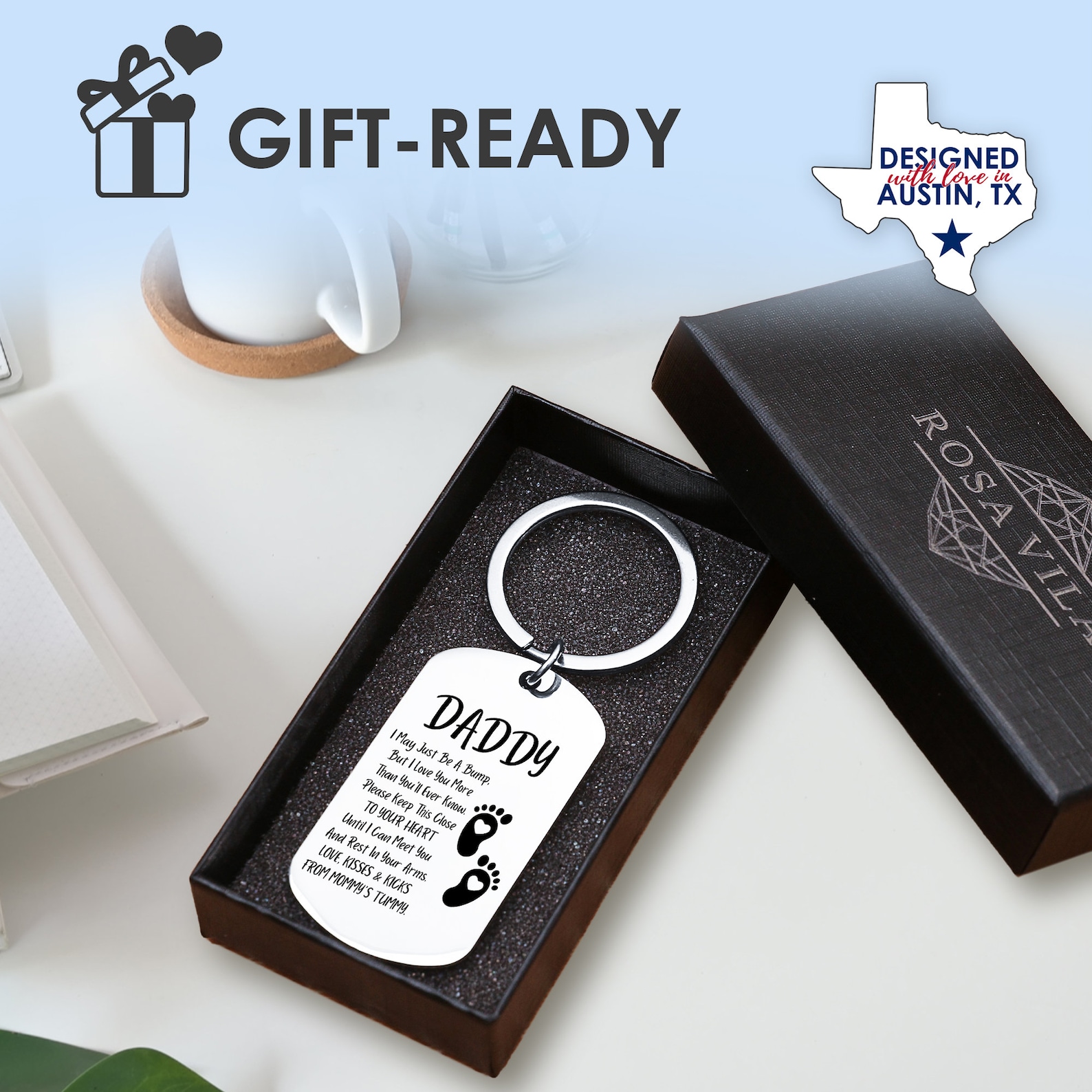 New Dad Keychain, New Dad Gifts for Men After Birth, First Time Dad ...