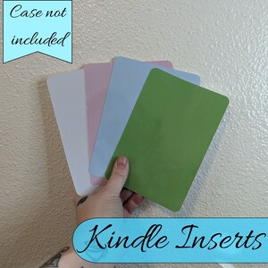 Solid Color Blue Green Pink Spring Palette Kindle Case Inserts E-reader Case Insert Handmade ...