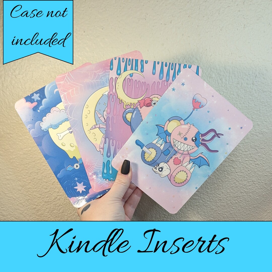 Pastel Goth Kawaii Creepy Cute Bat Spider Bears Kindle Case Inserts E ...
