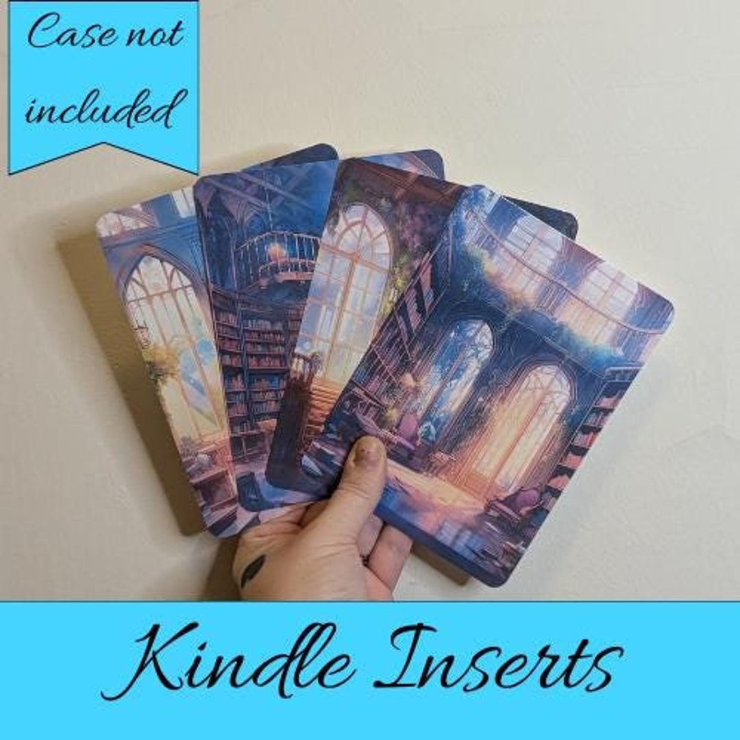 Discontinuing Fantasy Bookcase Library Reading Kindle/ Kobo Skin Kindle / Kobo Case Inserts E ...