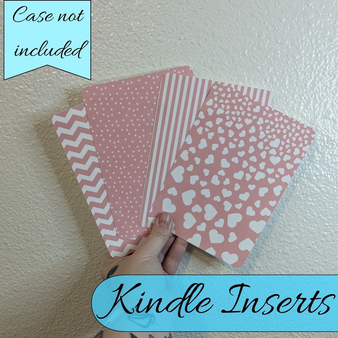 Pink Heart Chevron Dots Stripes Kindle Case Inserts E-reader Case ...
