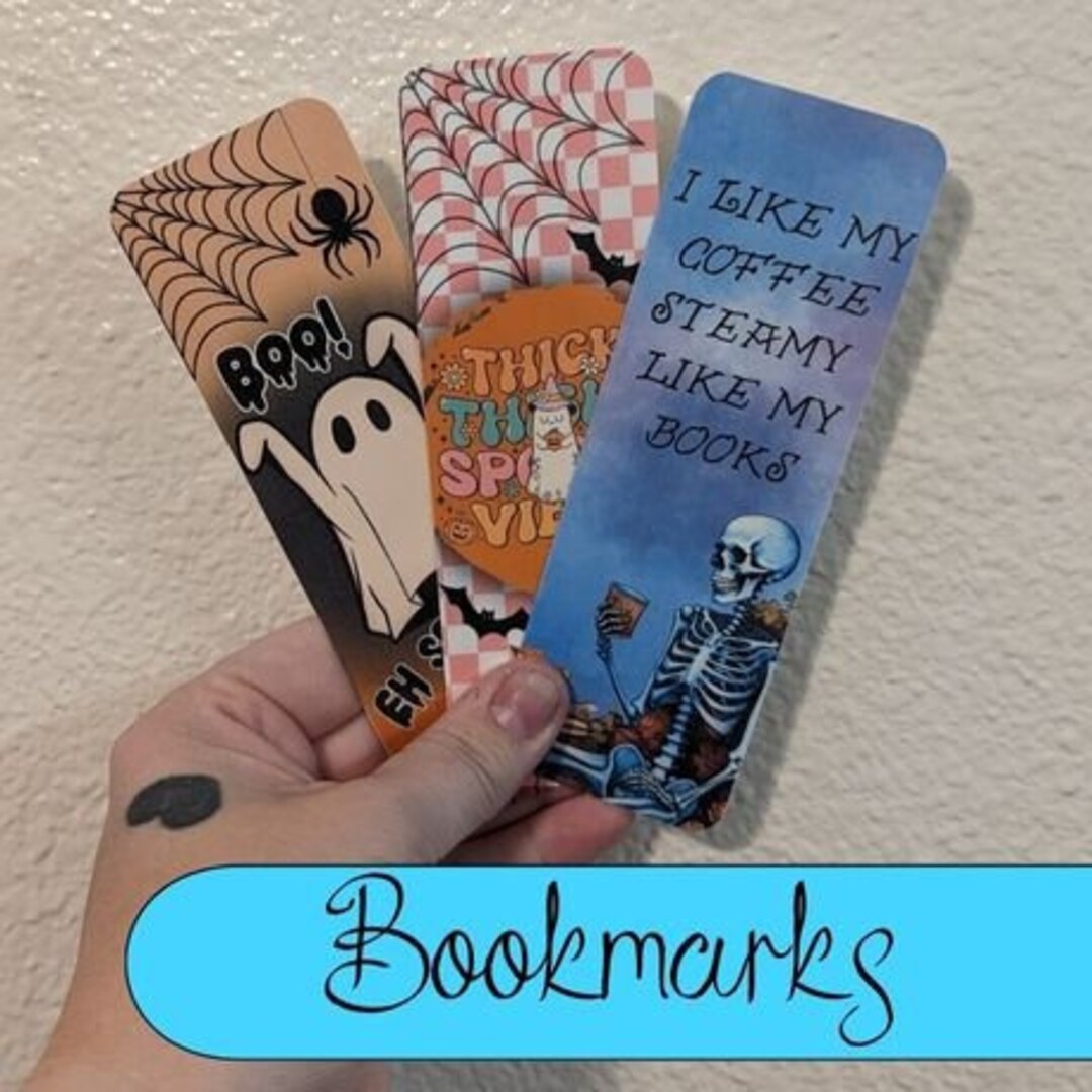 Skeleton Ghost Gothic Laminated Bookmark Tassel Bookmarks - Etsy