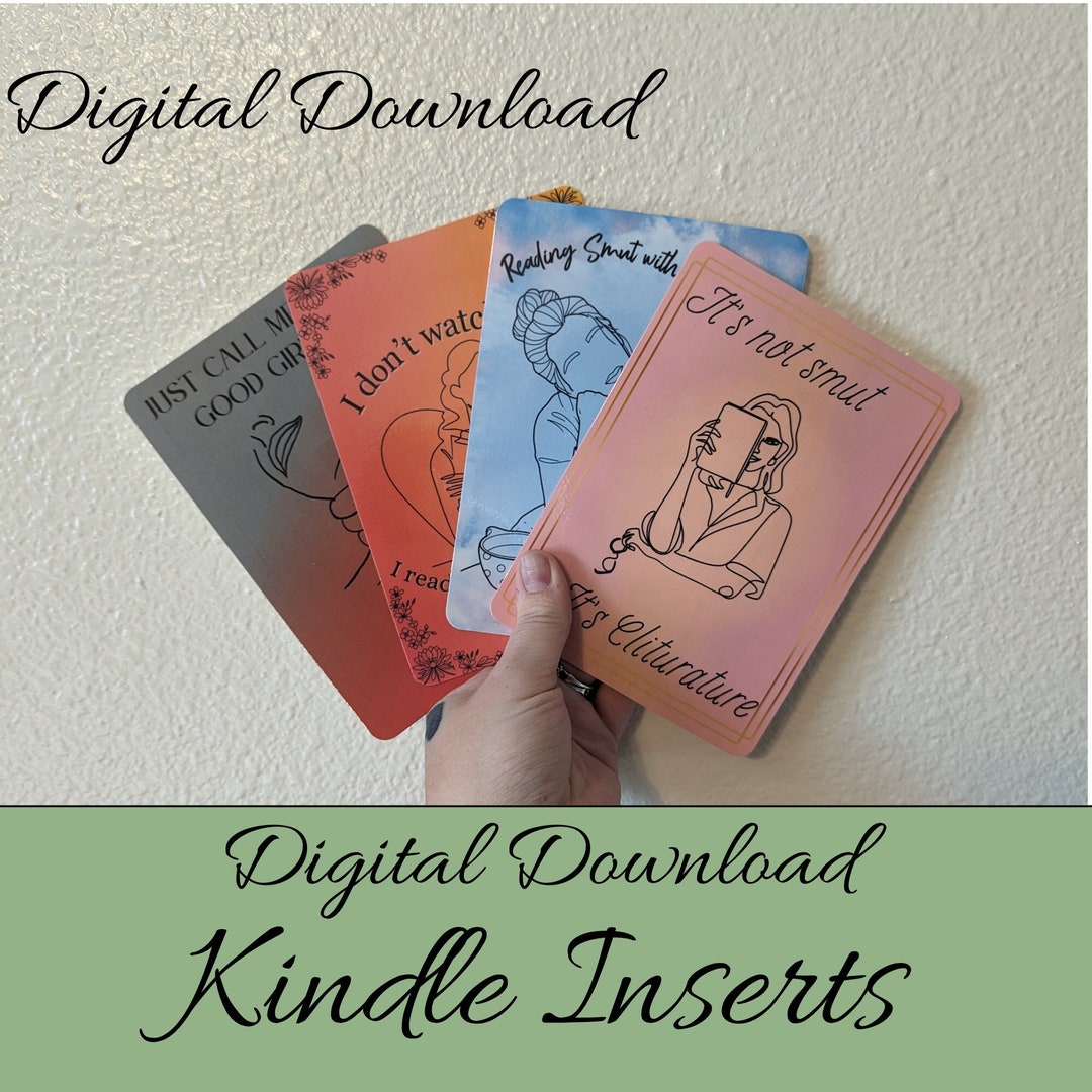 All 4 Inserts Printable Reading Girl Women Smut Dark Romance Kindle ...