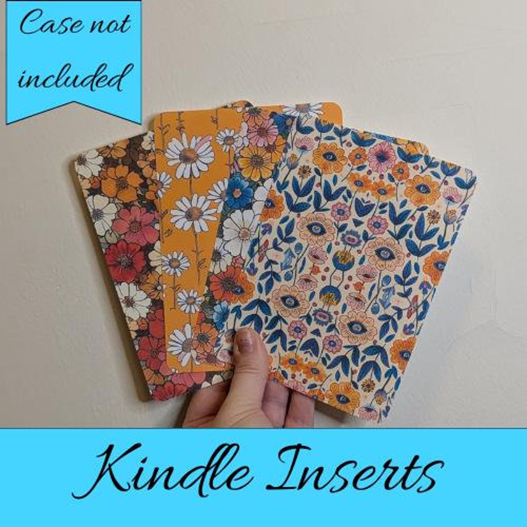 Discontinuing-boho Vibrant Floral Botanical Flower Kindle / Kobo Skin Kindle Case Inserts E ...