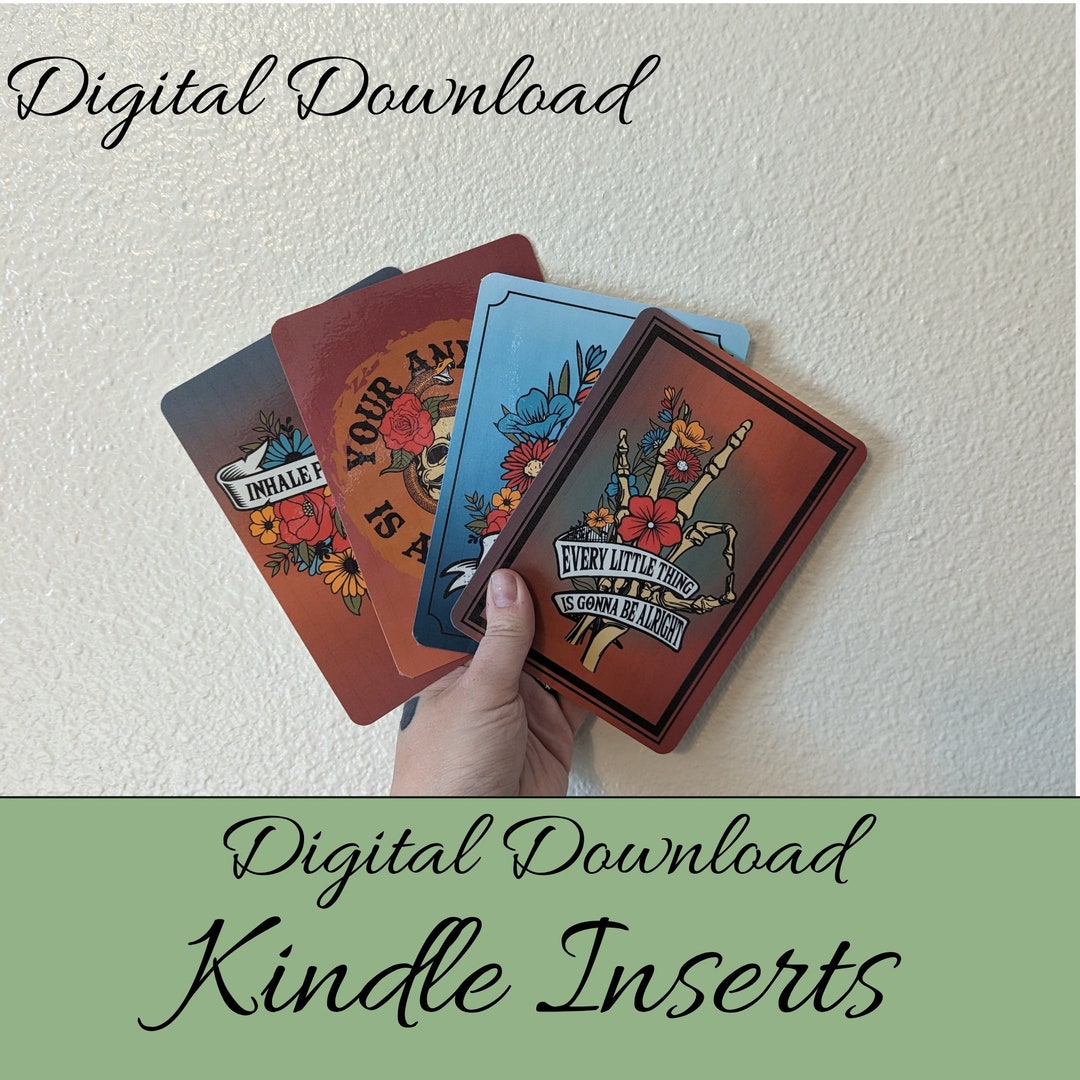 All 4 Inserts Printable Skeleton Tattoo Quote Kindle Case Inserts ...