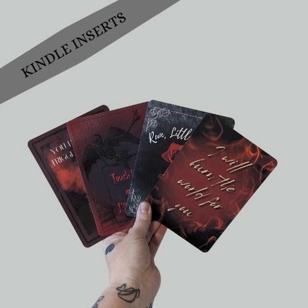 Dark Romance Smut Kindle Case Inserts E-reader Case Insert Handmade Book Gift, Cardstock E ...
